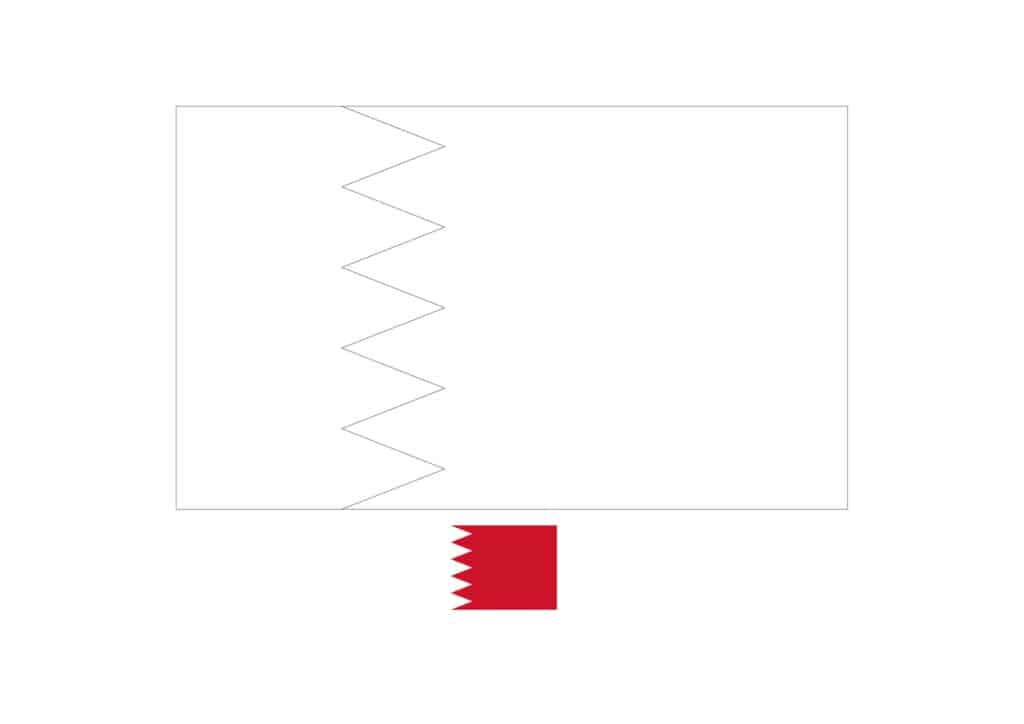 Flag of Bahrain coloring page - Free coloring sheets - coloring1.com