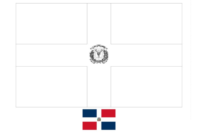 Flag of Dominican Republic coloring page - Free coloring sheets ...