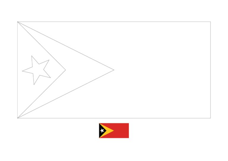 Flag of East Timor coloring page - Free coloring sheets - coloring1.com