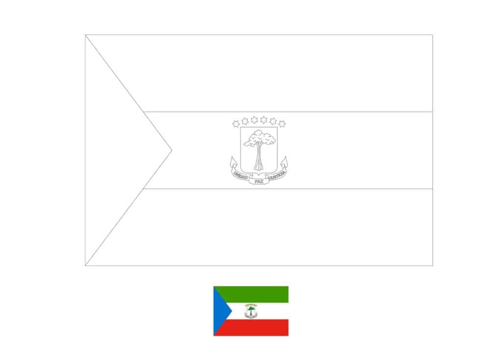 Flag of Equatorial Guinea coloring page - Free coloring sheets ...