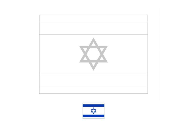 Flag of Israel coloring page - Free coloring sheets - coloring1.com