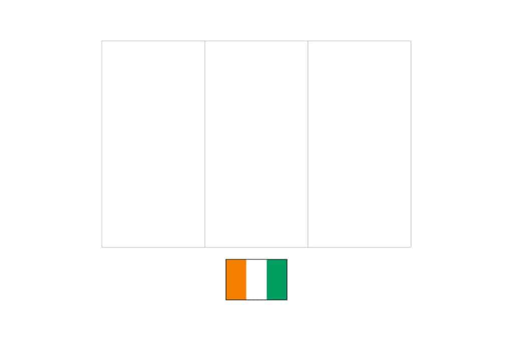 Flag of Ivory Coast coloring page - Free coloring sheets - coloring1.com