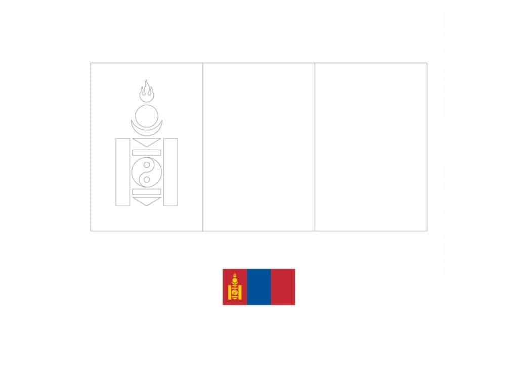 Flag of Mongolia coloring page - Free coloring sheets - coloring1.com
