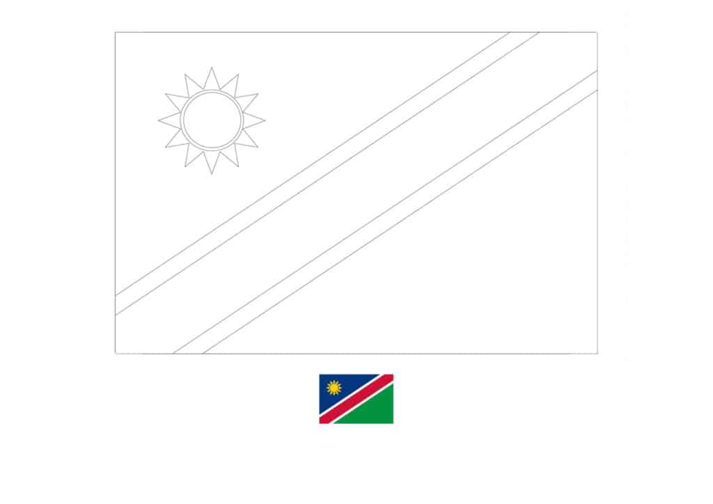 Flag of Namibia coloring page - Free coloring sheets - coloring1.com