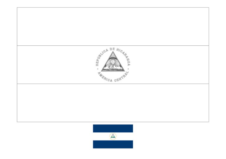 Flag of Nicaragua coloring page - Free coloring sheets - coloring1.com