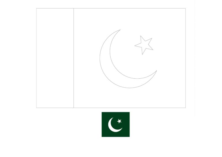 Flag of Pakistan coloring page - Free coloring sheets - coloring1.com