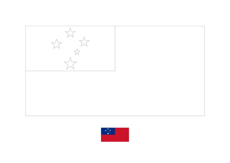Flag of Samoa coloring page - Free coloring sheets - coloring1.com