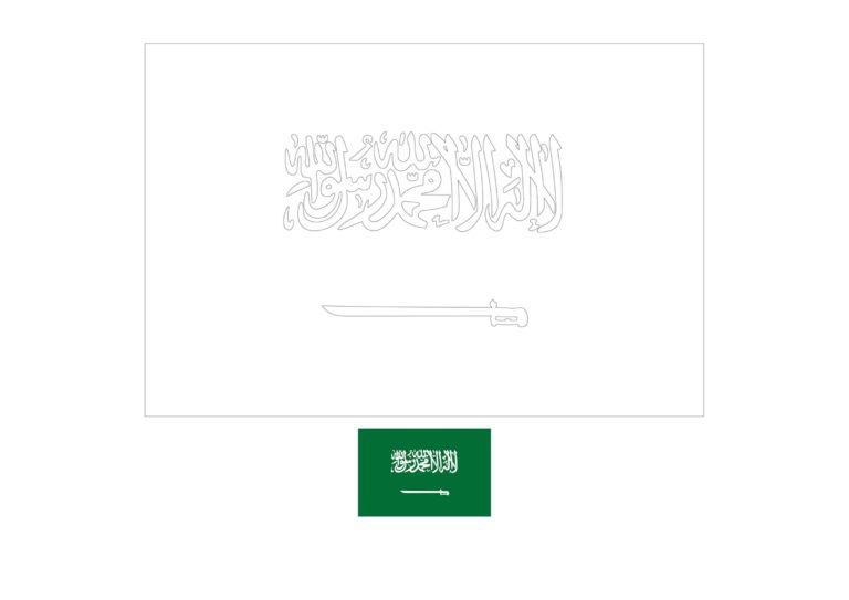 Flag of Saudi Arabia coloring page - Free coloring sheets - coloring1.com