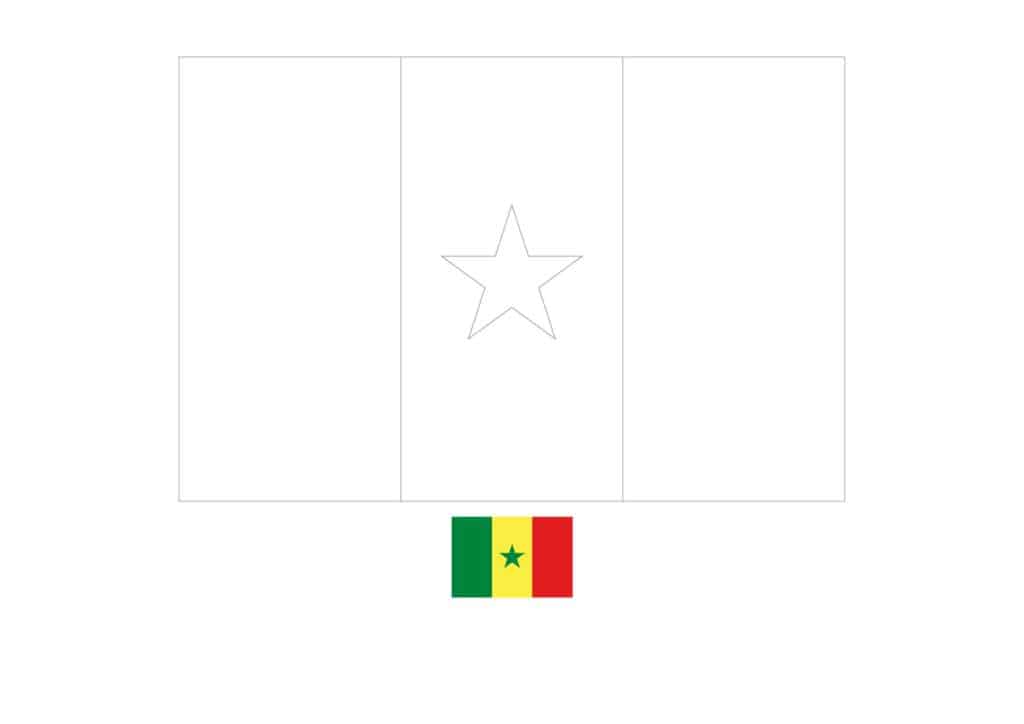 Flag of Senegal coloring page - Free coloring sheets - coloring1.com
