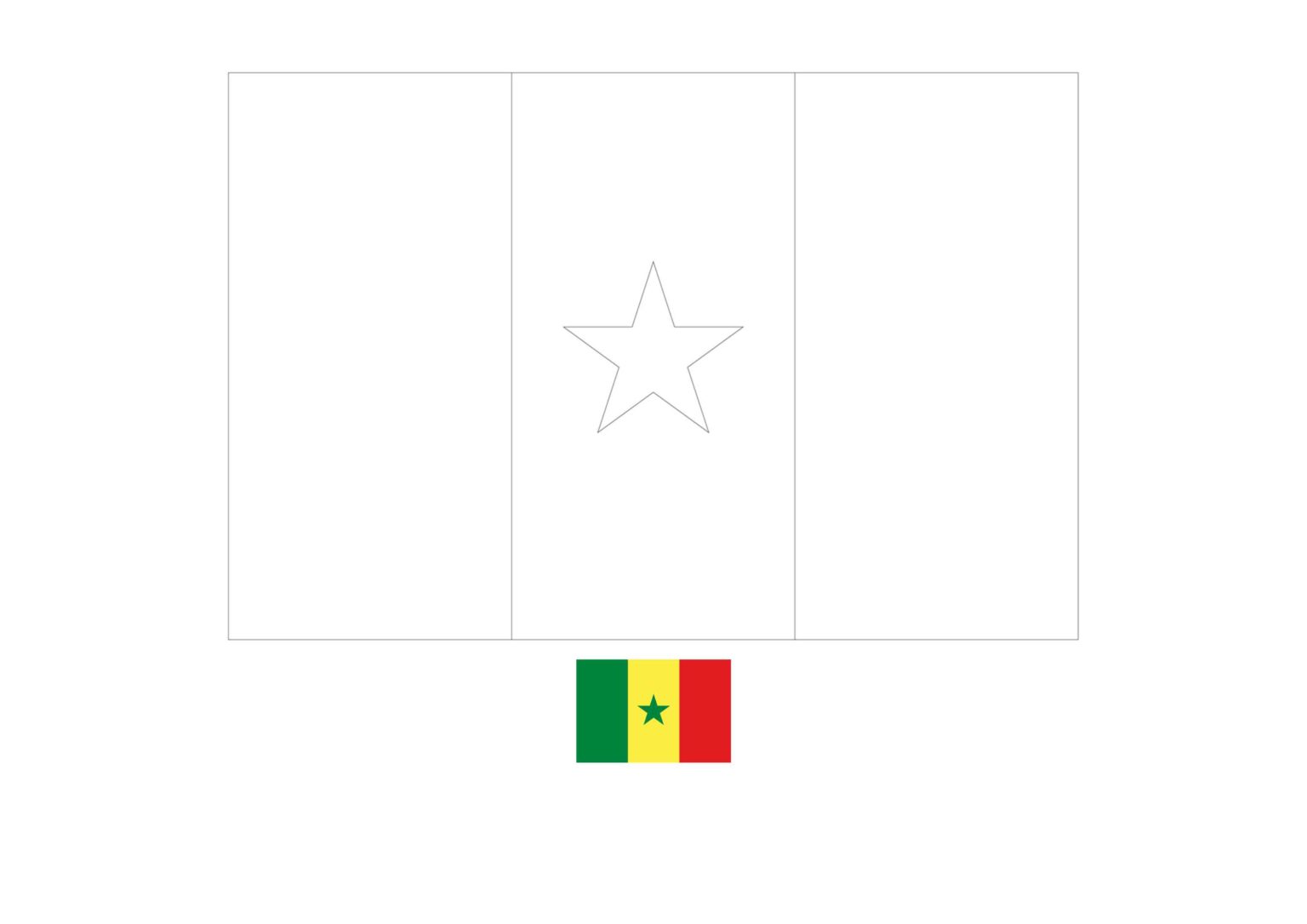 Coloriage Drapeau Sénégal (2021)