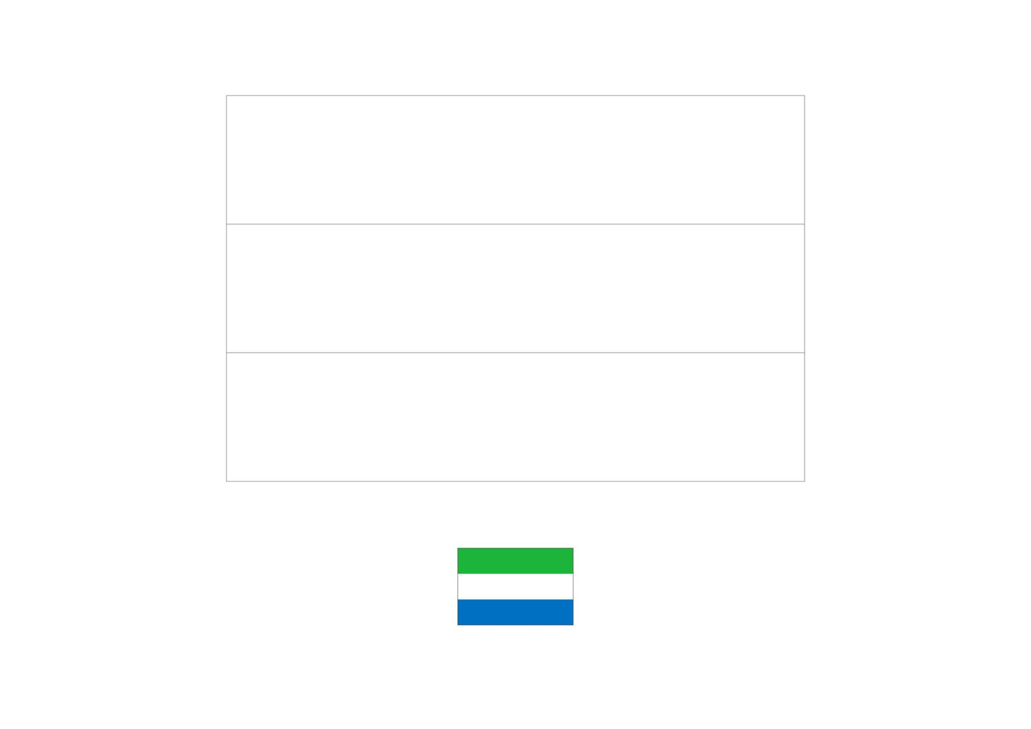 Flag of Sierra Leone coloring page - Free coloring sheets - coloring1.com