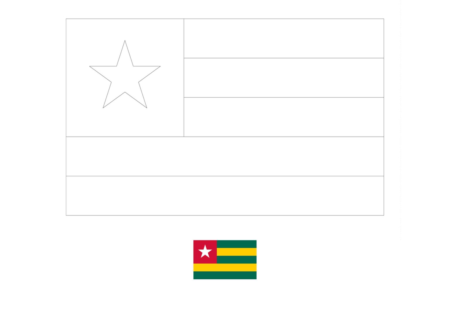Coloriage Drapeau Togo (2021)
