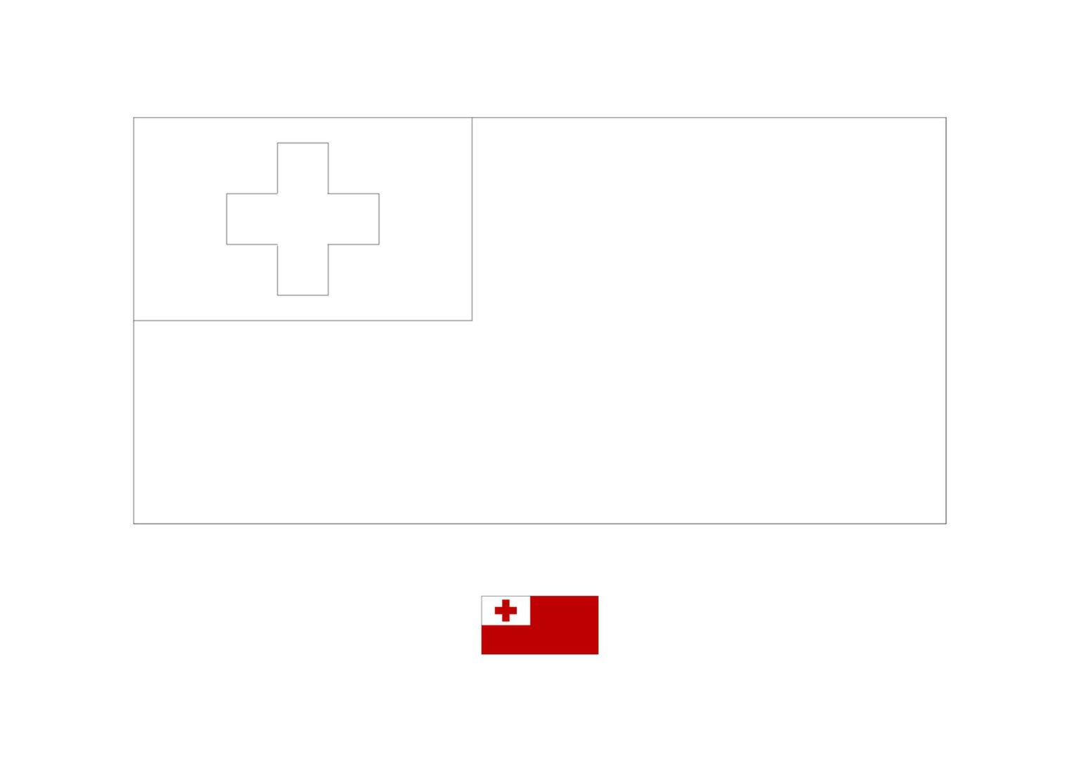Flag of Tonga coloring page - Free coloring sheets - coloring1.com