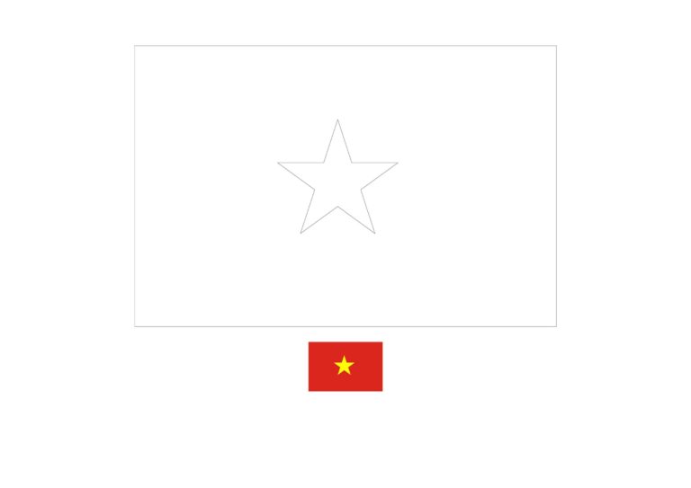 Flag of Vietnam coloring page - Free coloring sheets - coloring1.com
