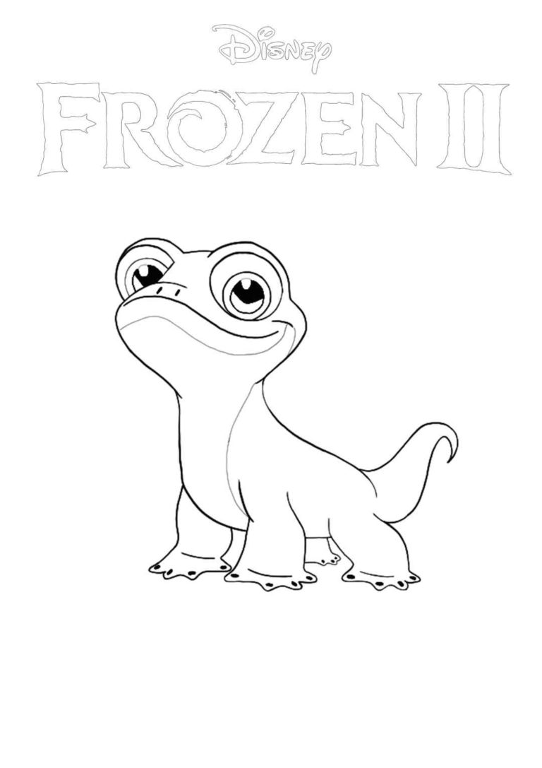 Frozen 2 - Bruni coloring page - Free Frozen II coloring pictures ...