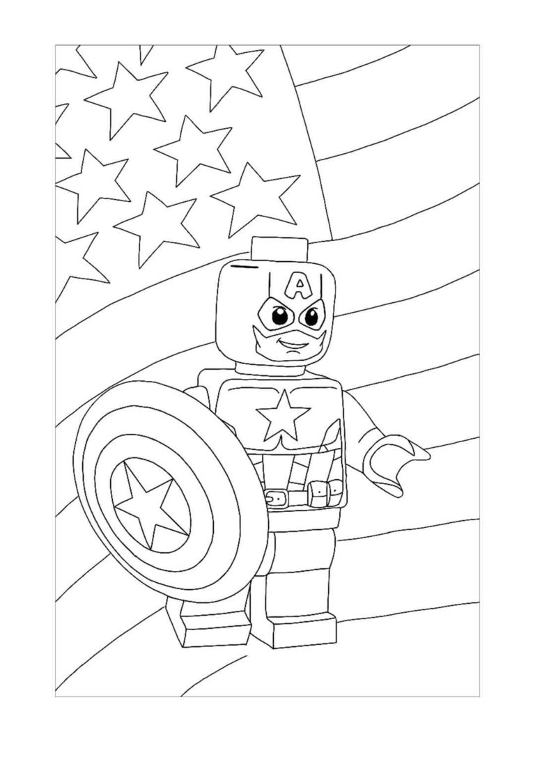 Lego Captain America coloring pages - 8 Free Printable Coloring Sheets ...