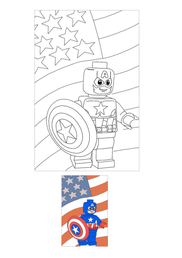 Lego Captain America coloring pages - 8 Free Printable Coloring Sheets ...