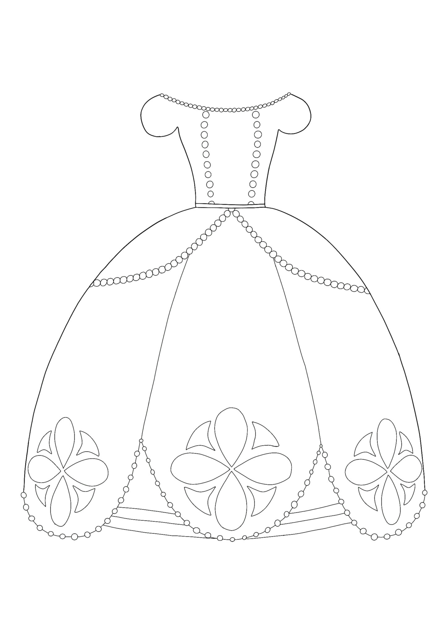 Princess Dress Coloring Pages - 2 Free Coloring Sheets (2021)