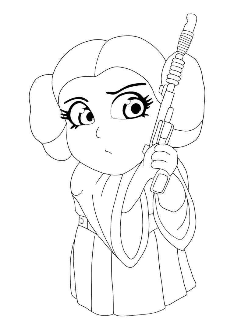 Princess Leah Coloring Pages - 2 Free Coloring Sheets
