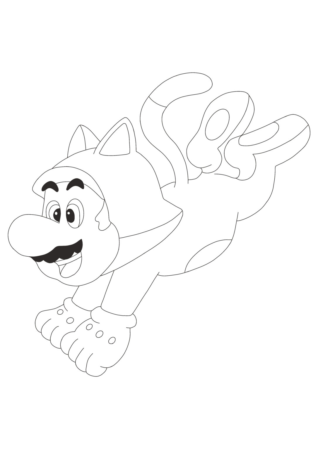 Mario Cat Coloring Pages - 2 Free Coloring Sheets (2021)