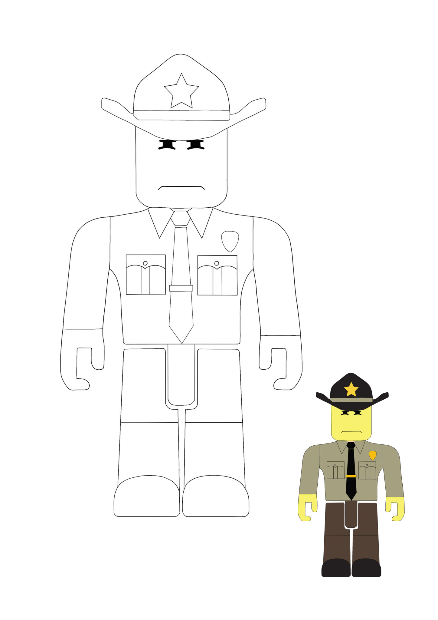 Roblox Sheriff Coloring Pages - 2 Free Coloring Sheets (2021)