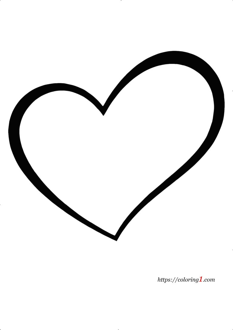 Heart Shape Coloring Pages - 2 Free Coloring Sheets (2021)