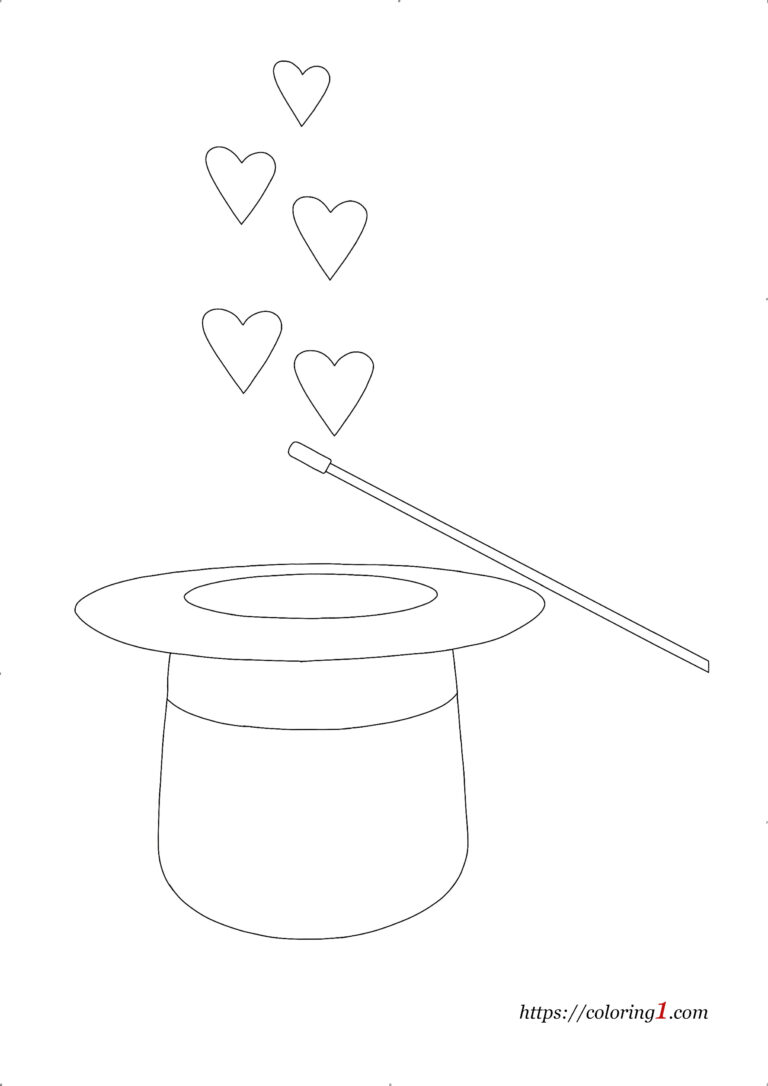 Magic Hearts Coloring Pages - 2 Free Coloring Sheets (2021)