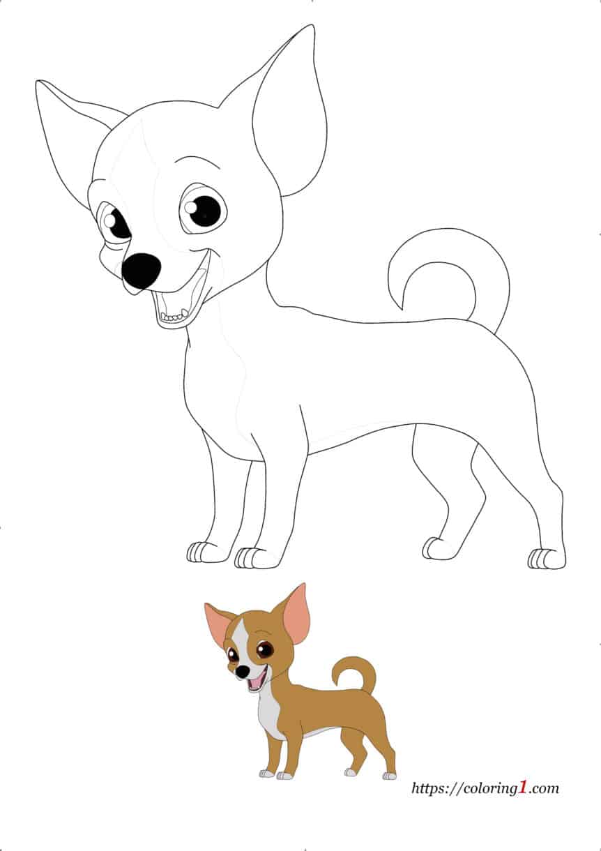 Chihuahua Dog Coloring Pages - 2 Free Coloring Sheets