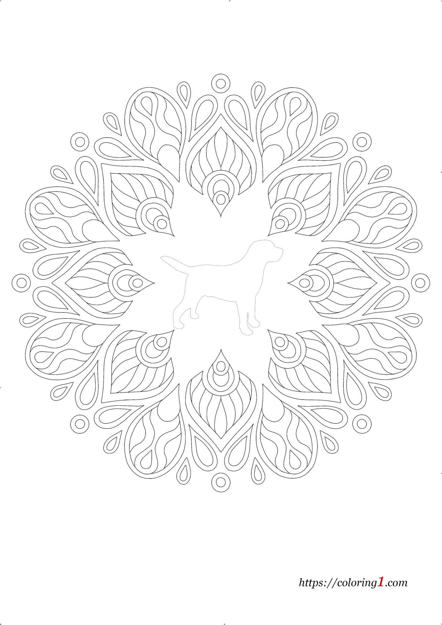 Dog Mandala Coloring Pages - 2 Free Coloring Sheets (2021)