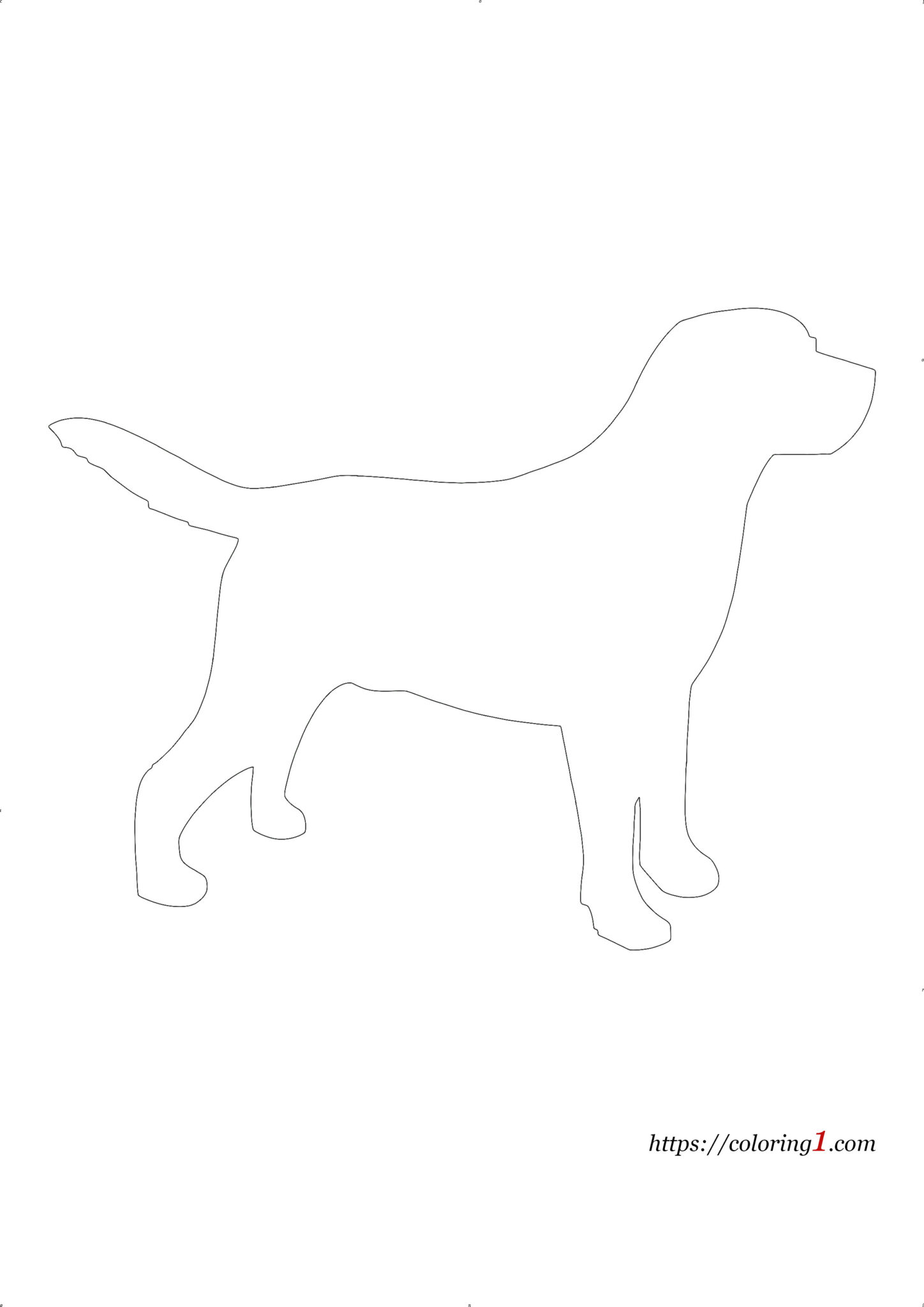 Dog Silhouette Coloring Pages - 2 Free Coloring Sheets (2021)