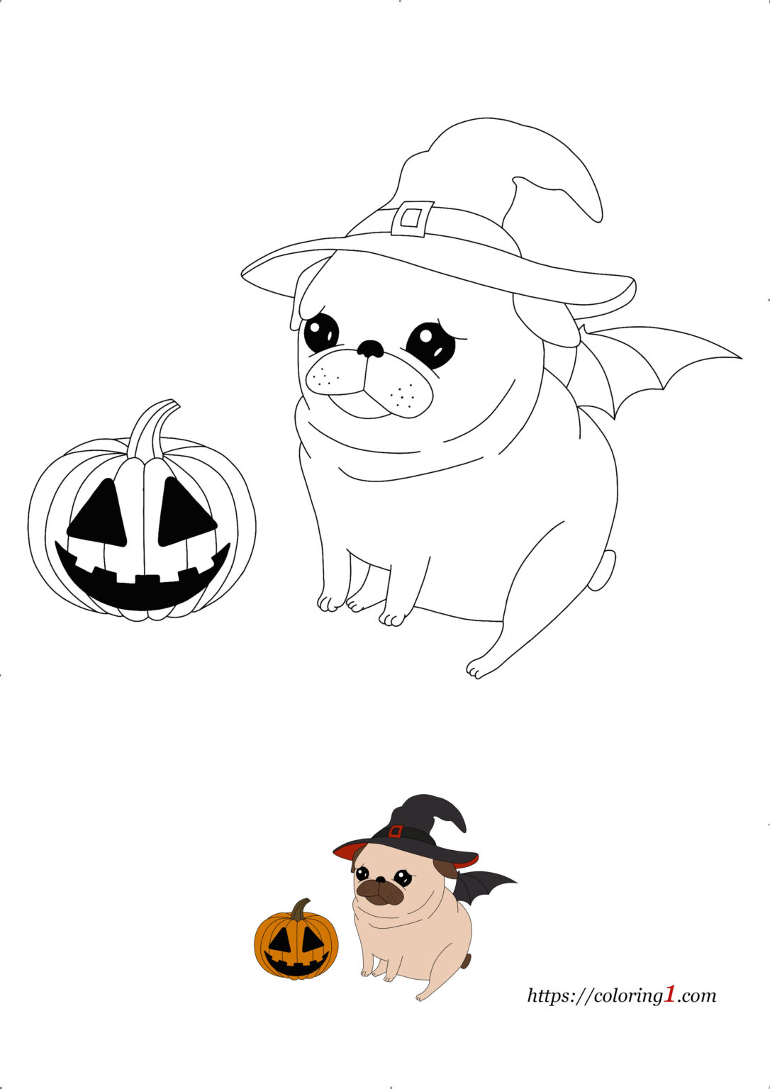 Halloween Dog Coloring Pages - 2 Free Coloring Sheets (2021)