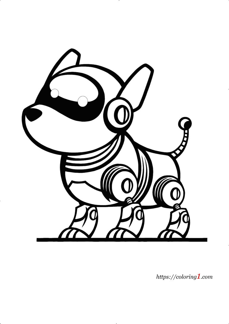 Robot Dog Coloring Pages - 2 Free Coloring Sheets (2021)