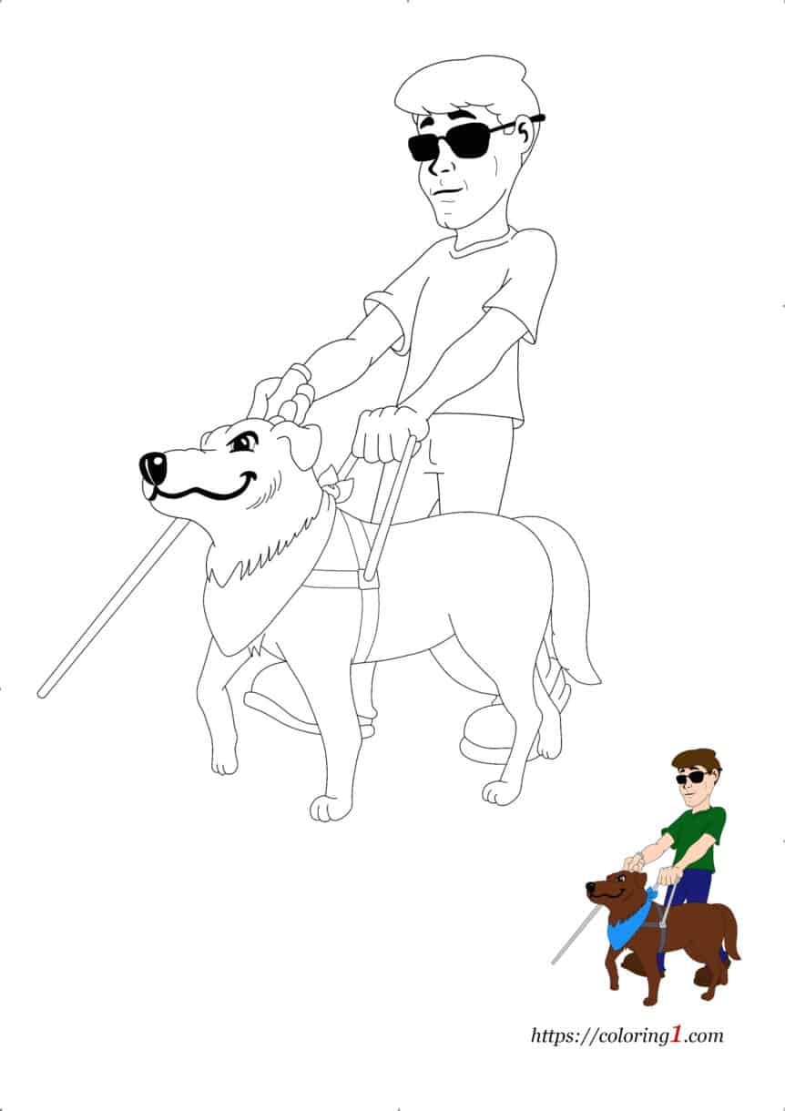 Service Dog Coloring Pages - 2 Free Coloring Sheets (2021)
