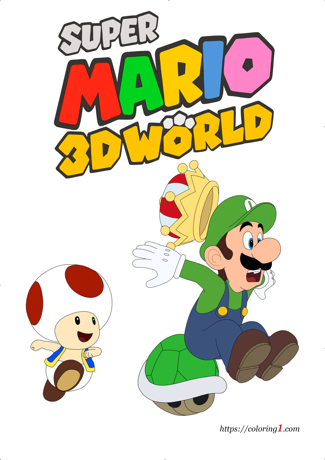 Super Mario 3D World Coloring Pages - 2 Free Coloring Sheets (2021)