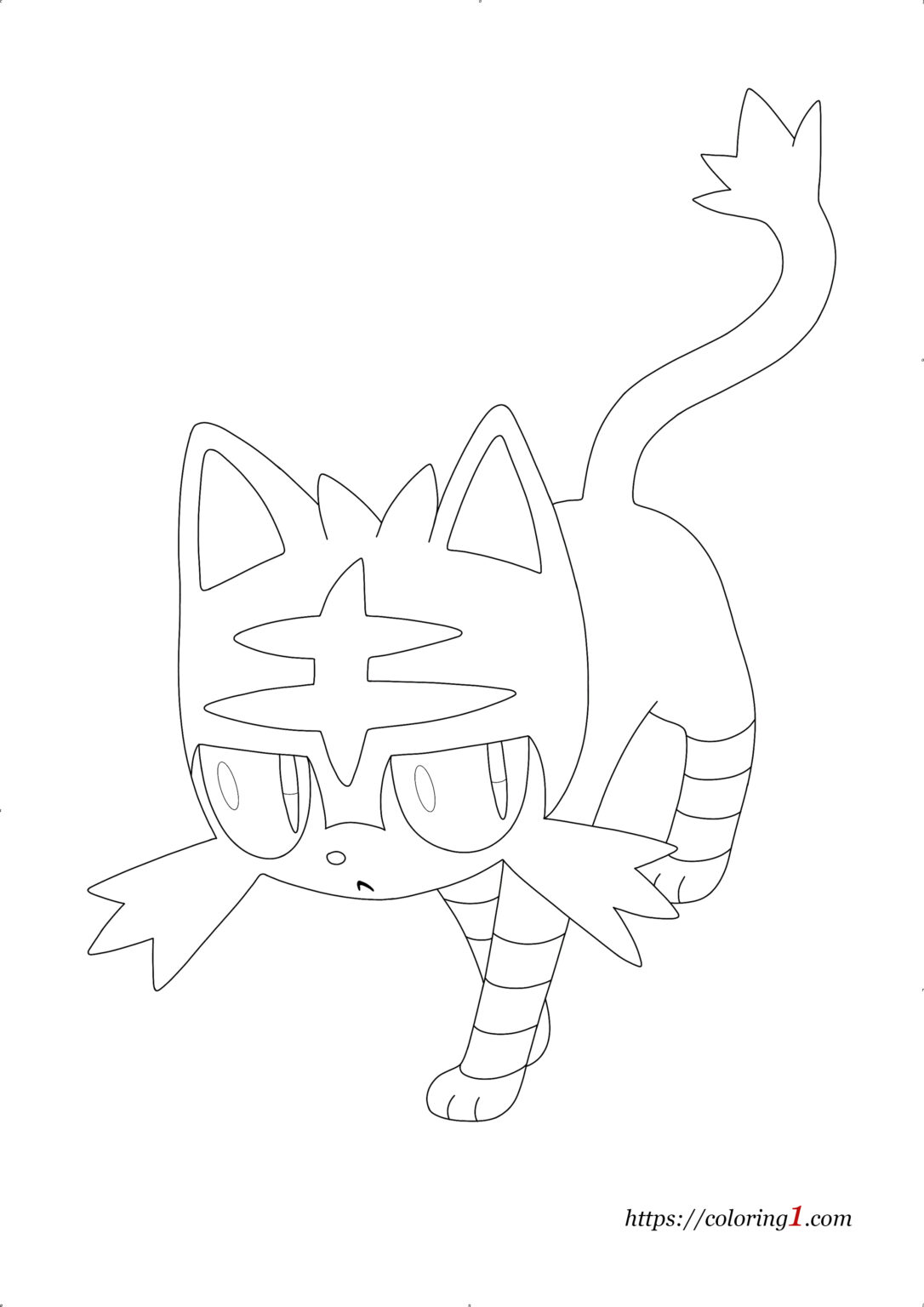 Pokemon Litten Coloring Pages - 2 Free Coloring Sheets (2021)