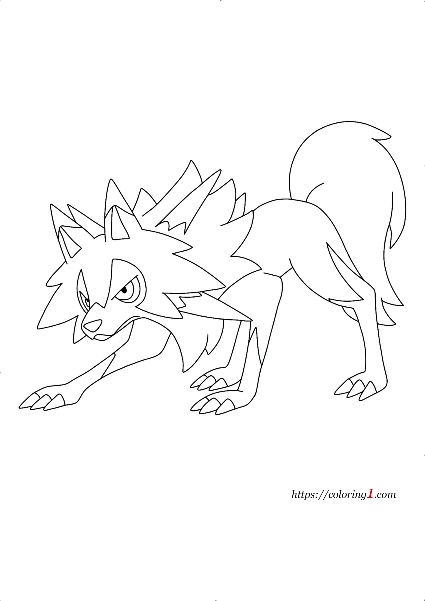 Pokemon Lycanroc Coloring Pages - 2 Free Coloring Sheets (2021)