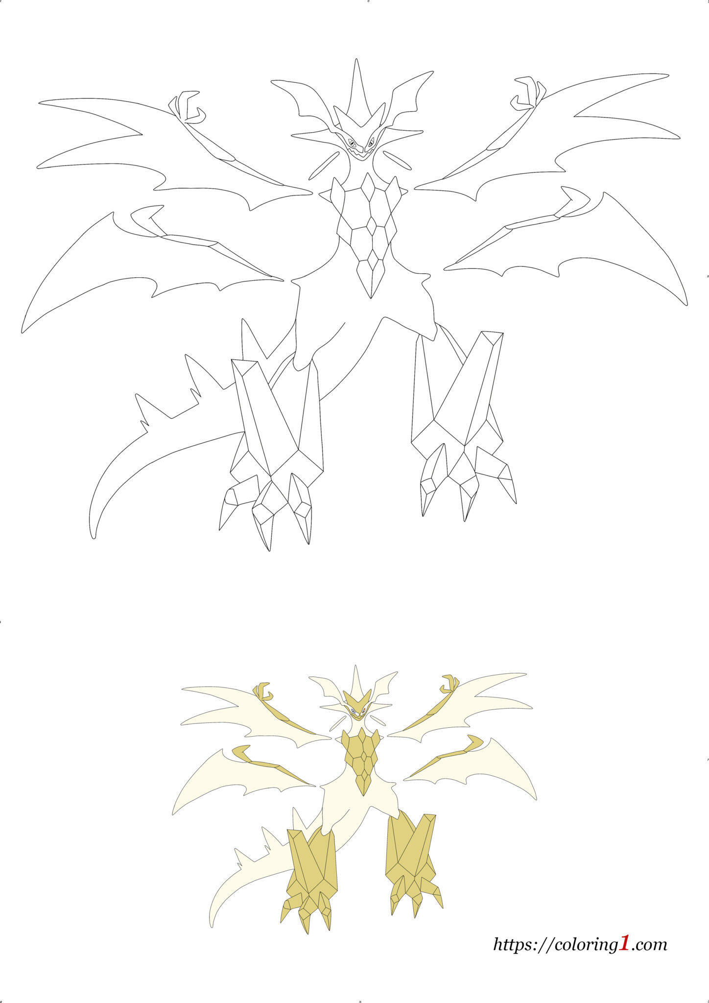 Coloriage Pokemon Ultra Necrozma Coloriage Gratuit à Imprimer Dessin 2021