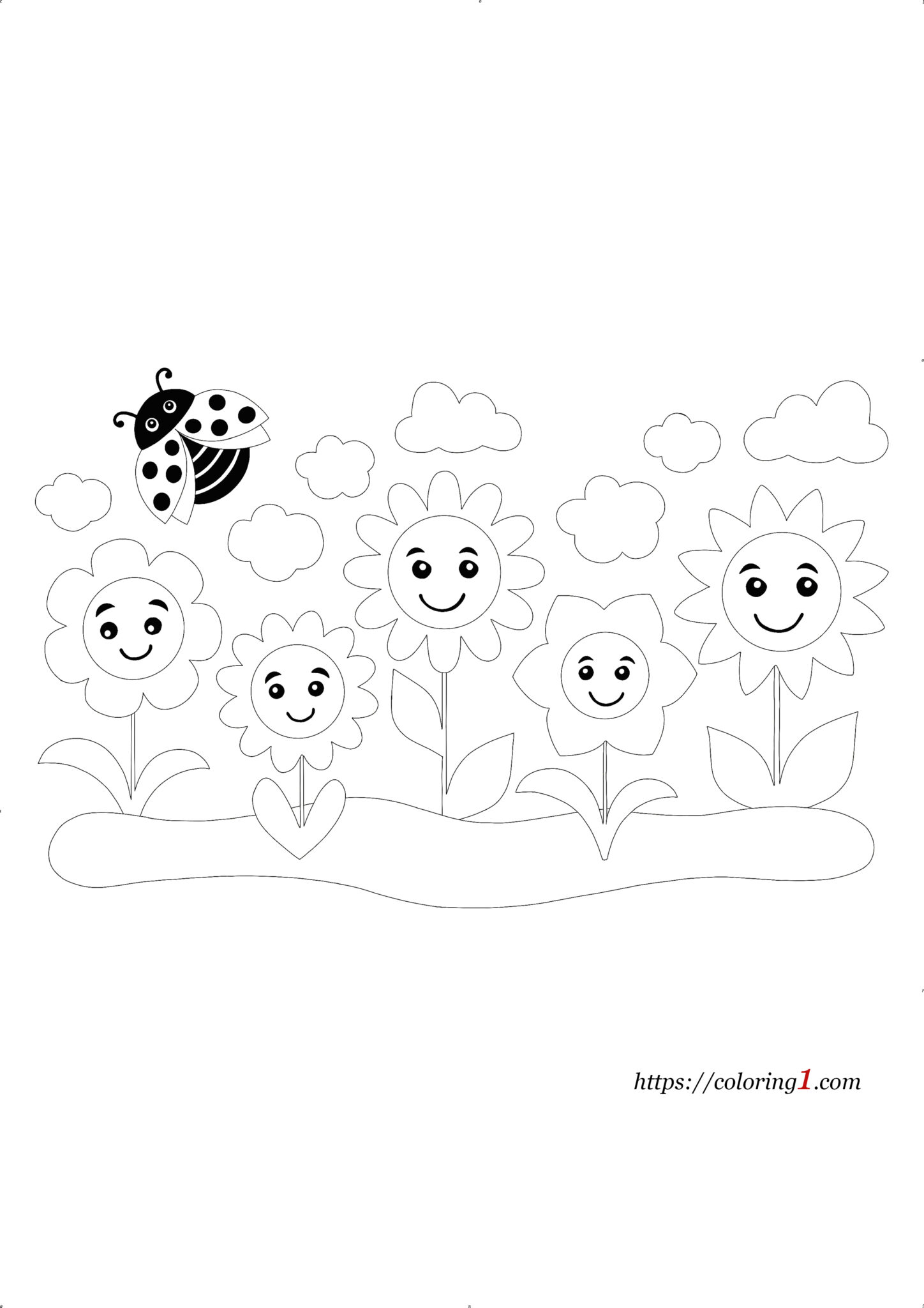 Flower Garden Coloring Pages - 2 Free Coloring Sheets (2021)