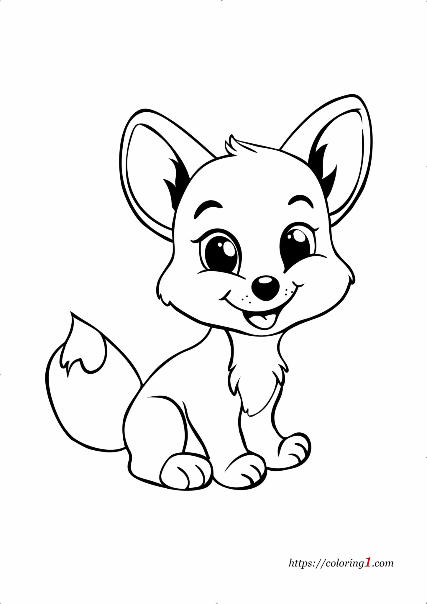 Baby Fox - Free Coloring Sheet (2024)