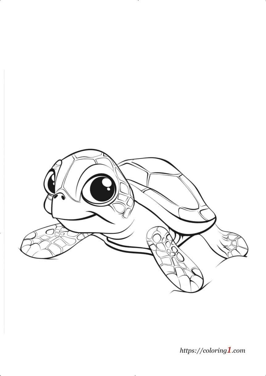 Baby Sea Turtle Coloring Page - Free Coloring Sheet (2024)