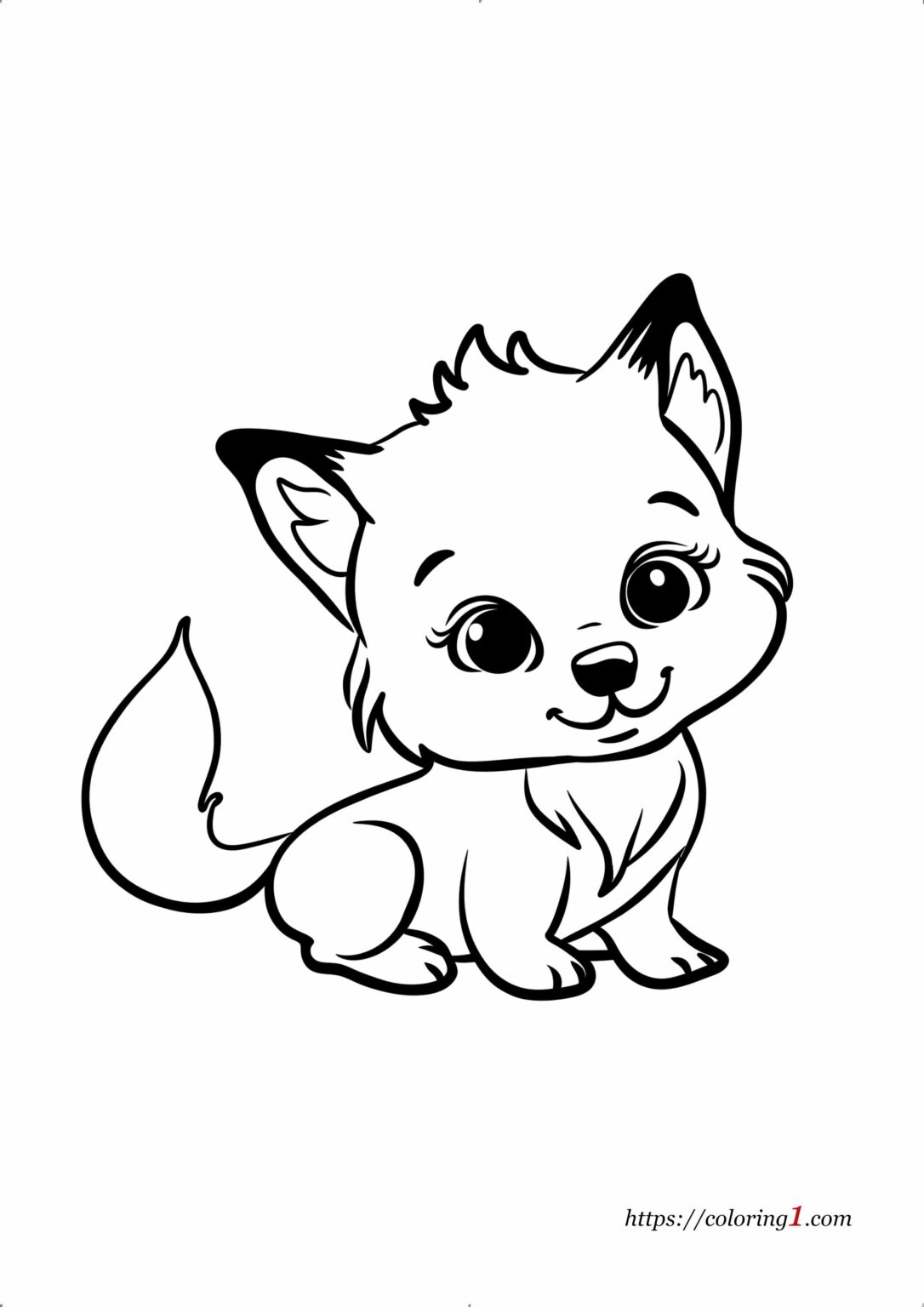 Cute Baby Fox - Free Coloring Sheet (2024)
