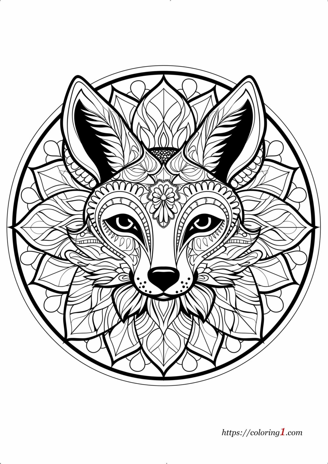 Fox Mandala - Free Coloring Sheet (2024)