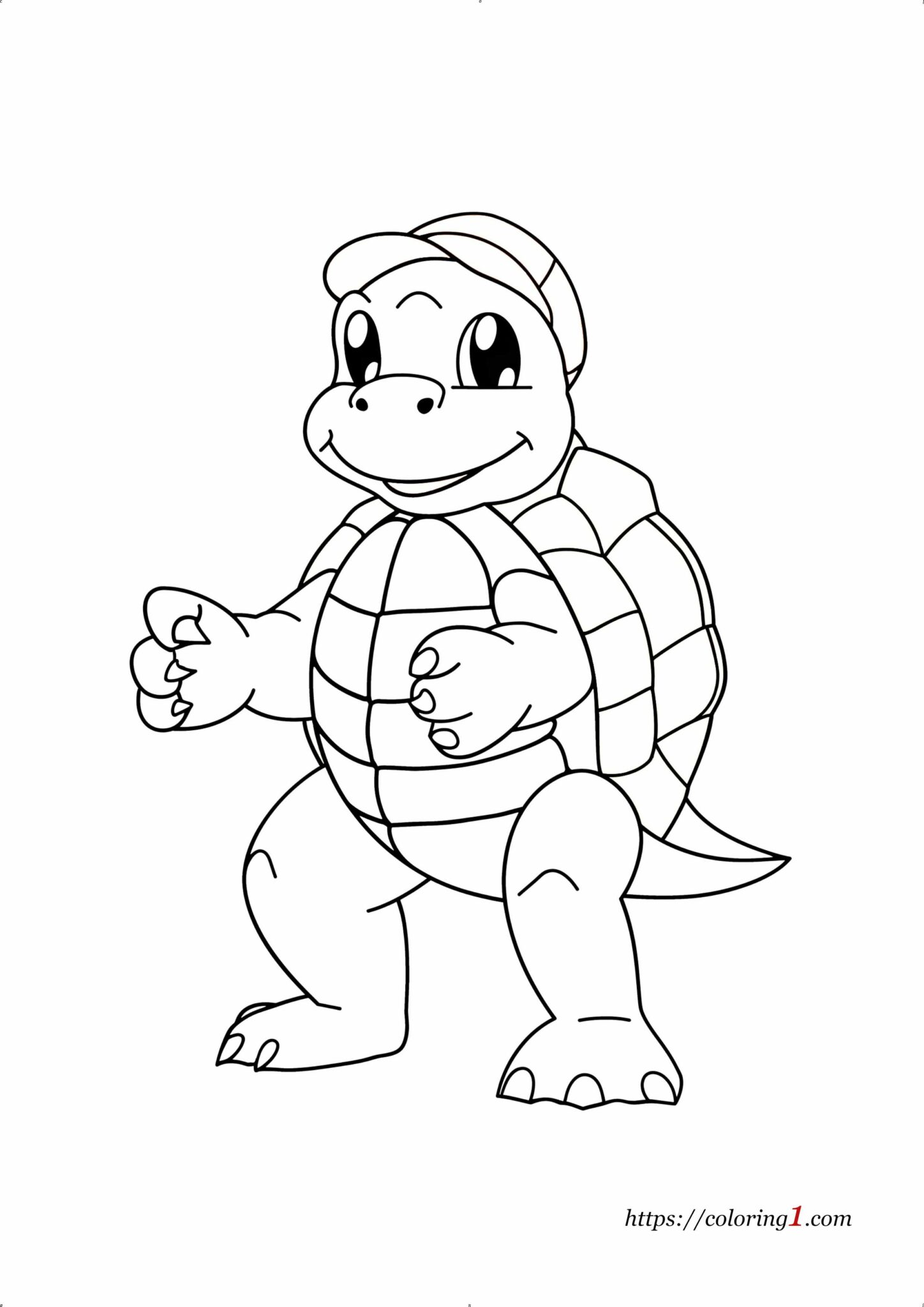 Franklin The Turtle Coloring Page - Free Coloring Sheet
