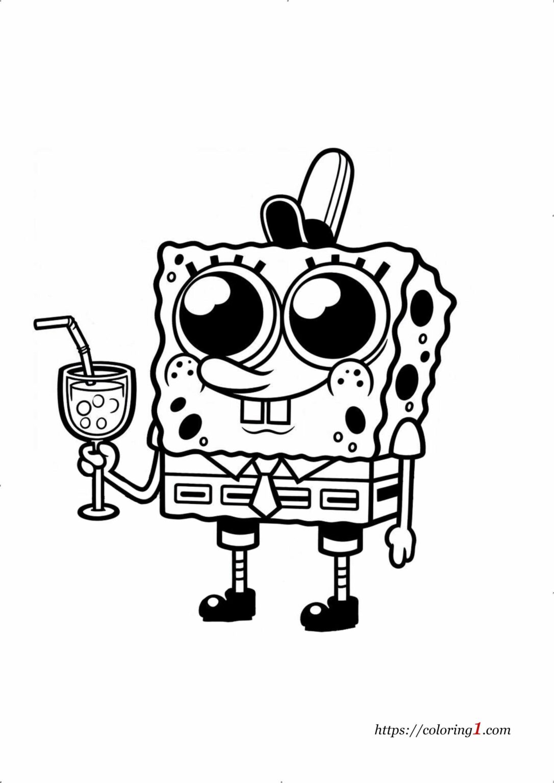 Funny SpongeBob Coloring Page - Free Coloring Sheet (2024)